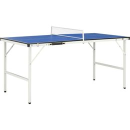 vidaXL - Tischtennisplatte mit Netz 5 Fuß 152×76×66 cm Blau