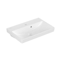 Villeroy & Boch Avento - Waschbecken Compact 55x37 cm, mit Überlauf, 1 Hahloch, Alpinweiß 4A005501 - Villeroy&boch