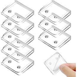 Duschvorhang-Clips, 8 Stück, selbstklebende Duschvorhang-Clips, Spritzschutz, transparente, winddichte Duschvorhang-Clips für Badezimmer - Sollbry