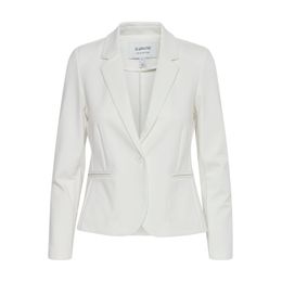 Kurzblazer B.Young "Kurzblazer BYRizetta", Damen, Gr. 44, beige (marshmallow), Obermaterial: 73% Polyester PES. 23% Viskose LENZING ECOVERO CV LenzEcov. 4% Elasthan EL., casual, normal, Blazer