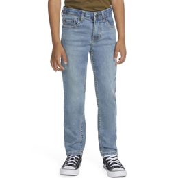 Stretch-Jeans LEVI'S KIDS "LVB 512 SLIM TAPER JEAN" Gr. 10/140 (146), N-Gr, blau (good guy), Jungen, Denim/Jeans, Obermaterial: 60% Baumwolle, 24% Polyester, 15% Nylon, 1% Elasthan, unifarben, Jeans, for BOYS