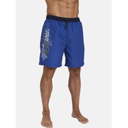 Badeshorts Jan Vanderstorm "Badeshorts JUPPE", Herren, Gr. LXL, N-Gr, blau (royal blau), Obermaterial: 100% Polyester PES., casual, Badehosen, mit Elastikbund und Kordel