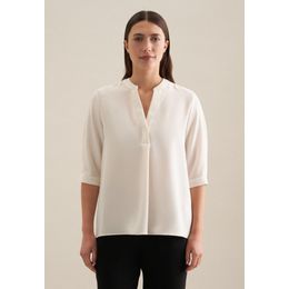 Klassische Bluse Seidensticker "Schwarze Rose" Gr. L (40), beige (ecru), Damen, 100% Polyester, unifarben, Blusen, Tunika Uni