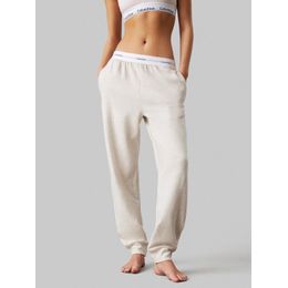 Sweathose Calvin Klein Underwear "JOGGER" Gr. L (40), N-Gr, beige (oatmeal heather), Damen, Sweatware, Obermaterial: 98% Baumwolle, 2% Elasthan, Hosen, mit Elastik-Logobund