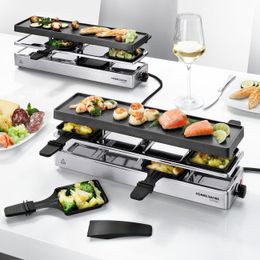 Rommelsbacher RC 1600 Raclette Fun for 4 + 4, 8 Pf&auml;nnchen, Aluguss-Platte, erweiterbar