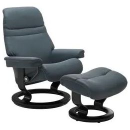 Relaxsessel stressless "Sunrise", blau (atlantic blau batick), B:88cm H:103cm T:78cm, Leder BATICK: BATICK ist ein leicht korrigiertes, durchgefärbtes und genarbtes Möbelleder, bei dem die meisten Unebenheiten und Spuren in der Regel entfernt wurden., Leder PALOMA: PALOMA ist ein durchgefärbtes Semianilin-Möbelleder mit natürlicher Narbung., ROHLEDER Stoff Q2 FARON: Ein fester zuverlässiger Bouclu