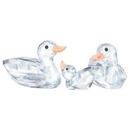 Dekofigur Swarovski "Kristallfigur Entenfamilie, Enten, 5376422", orange (kristallweiß, orange, schwarz), Dekofiguren, B/H/T: 4,2cm x 2,1cm x 2cm, Enten, Swarovski Kristall, Swarovski Kristall, B:4,2cm H:2,1cm T:2cm