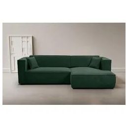 Ecksofa WERK2 "Atlanta", grün (moosgrün), B:280cm H:76cm T:147cm, 90% Polyester, 10% Nylon, Sofas, Design Ecksofa mit hohem Komfort, Schlaffunktion & Bettkasten