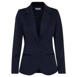 Jackenblazer Fransa "Blazer FRZablazer" Gr. XL, blau ((noos) schwarz peacoat), Damen, Obermaterial: 74% Polyester PES. 21% Viskose LENZING ECOVERO CV LenzEcov. 5% Elasthan EL., Blazer