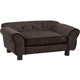 vidaXL - Hundesofa Braun 72x45x30 cm Plüsch