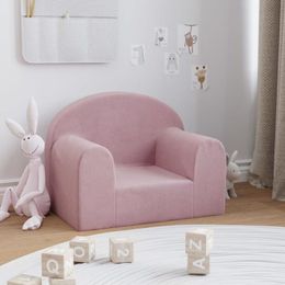 vidaXL - Kindersofa Rosa Weich Plüsch