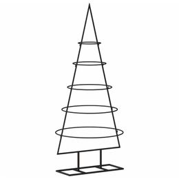 Metall-Weihnachtsbaum für Dekorationen Schwarz 90 cm vidaXL