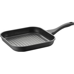 Pinti Inox Grillpfanne PINTINOX "Pro", schwarz, B:28cm L:28cm, Pfannen, 28x28 cm, eckig,3-lagige Antihaftbeschichtung, Induktionsgeeignet