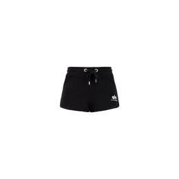 Sweatshorts Alpha Industries "Alpha Industries Women - Shorts Basic Short Small Logo Wmn" Gr. L, Normalgrößen, schwarz, Damen, Obermaterial: 80% Baumwolle, 20% Polyester, Hosen