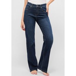 Stretch-Jeans Angels, Damen, Gr. 44, Länge 28, blau (schwarz indigo used), Denim/Jeans, Obermaterial: 92% Baumwolle, 6% Polyester, 2% Elasthan, casual, weit lang, Jeans