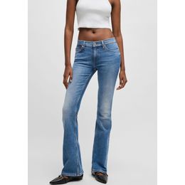 Bootcut-Jeans HUGO BLUE "Getti_B" Gr. 31, Länge 34, blau (bright blau 432), Damen, Denim/Jeans, Obermaterial: 98% Baumwolle, 2% Elasthan, unifarben, Jeans, Ausgestelltes Bein, elastisches Denim