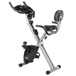 Heimtrainer body coach "Bike ´n Tube", silber (silberfarben, schwarz), FahrradtrainerB:53cm H:119cm L:103cm, Schwungmasse ca. 4 kg, 8 Widerstandsstufen, klappbar, B:53cm H:119cm L:103cm