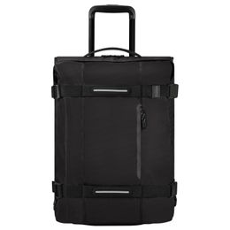 Reisetasche American Tourister "URBAN TRACK 55", Gr. B/H/T: 35cm x 55cm x 20cm, schwarz (asphalt schwarz), Polyester, Taschen, Handgepäcktasche Reisetasche Rollen Laptopfach Rucksacktragegurte