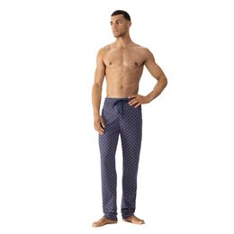 Pyjamahose Mey "TIE MINIMAL", Herren, Gr. L, N-Gr, blau (neptune), Interlock, Jersey, Obermaterial: 100% Baumwolle, casual, bequem lang, Hosen, Komfortbund mit Kordelzug