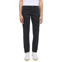 Slim-fit-Jeans Mustang "Style Crosby Relaxed Slim", Damen, Gr. 32, Länge 34, blau (schwarz), Denim/Jeans, Obermaterial: 85% Baumwolle, 10% Elastomultiester, 5% Elasthan, casual, slim fit, Jeans