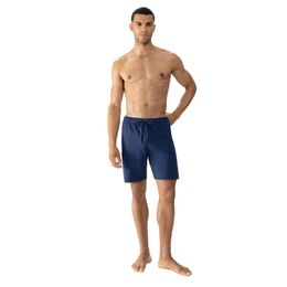 Pyjamashorts Mey "SOLID NIGHT", Herren, Gr. L, N-Gr, blau (neptune), Interlock, Obermaterial: 100% Baumwolle, casual, Hosen, Komfortbund mit Kordelzug