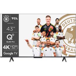 TCL QLED-Fernseher, F (A-G), Fernseher, grau (titanium), 43