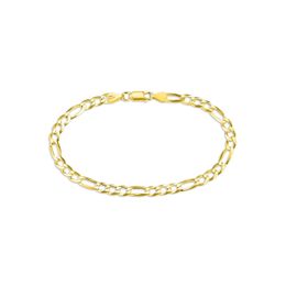 Armband Bruno Banani "Schmuck Geschenk Silber 925 Armschmuck Armkette Figarokette" Gr. 19, gold (gelbgoldfarben), Armbänder, Herren, 19, Silber 925 (Sterlingsilber)