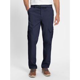 Cargohose Catamaran, Herren, Gr. 24, Unterbauchgrößen, blau (marine), 98% Baumwolle, 2% Elasthan, unifarben, lang, Hosen