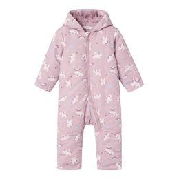 Overall name it "NBFMAXI SUIT UNICORNS" Gr. 74 (80), N-Gr, lila (mauve shadows), Baby, Web, Obermaterial: 100% Polyester, gemustert, Overalls