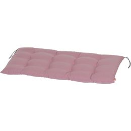 Bankauflage siena GARDEN "ATRIA, 120 cm", rosa (altrosa), B:48cm H:6cm T:120cm, Polyester, Polsterauflagen, Dessin Uni, aus 100% recyceltem Polyester, in verschiedenen Farben