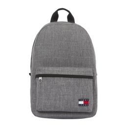 Rucksack Tommy Jeans "TJM ESS DAILY SEASONAL BACKPACK", Gr. B/H/T: 28cm x 43cm x 14cm, grau (zinc grau), Textil, sportlich, Rucksäcke, Men, City-Rucksack, Freizeit-Rucksack, Freizeit-Bag mit Henkel