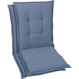 Sitzauflage GO-DE, blau, B:50cm H:7cm T:108cm, Polyester, Polyurethan, Polsterauflagen, Ma&szlig;e ca.: 50 cm x 108 cm x 7 cm