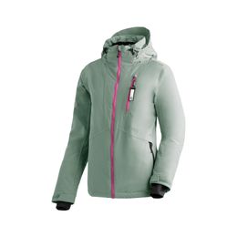 Skijacke Maier Sports "Straja", Damen, Gr. 36, grün (seegrün), 100% Polyester, hoch geschlossener Ausschnitt, Jacken, Damen Winterjacke, wind/wasserdicht, 3 RV-Taschen und Kapuze