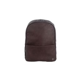 Cityrucksack DISCOVERY "Heritage" Gr. B: 30cm, braun, Polyurethane, Rucksäcke, mit zwei Einschubtaschen