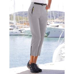 Outdoorhose Casual Looks, Damen, Gr. 40, Normalgrößen, grau, 95% Polyamid, 5% Elasthan, unifarben, 7/8-Länge, Hosen