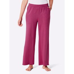 Dehnbund-Hose feel good, Damen, Gr. 20/21, Kurzgrößen, pink (magenta), 50% Baumwolle, 50% Polyester, gemustert, animal-print, unifarben, Hosen