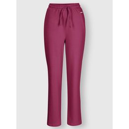 Dehnbund-Hose feel good, Damen, Gr. 20/21, Kurzgrößen, lila (malve), 50% Baumwolle, 50% Polyester, unifarben, Hosen