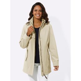 Softshelljacke Casual Looks Gr. 42, beige (sand), Damen, 95% Polyester, 5% Elasthan, unifarben, Jacken