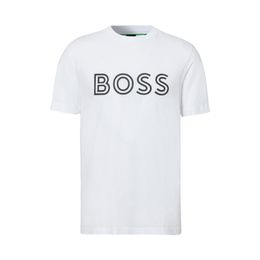 T-Shirt BOSS Green "Tee 1" Gr. XL, weiß (weiß100), Herren, Single Jersey, Obermaterial: 100% Baumwolle, unifarben, Shirts, mit Rundhalsausschnitt