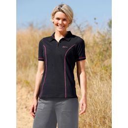 Trainingsshirt Catamaran "Freizeitshirt", Damen, Gr. 40/42, schwarz (schwarz, pink), 95% Baumwolle, 5% Elasthan, unifarben, Rundhals, Kurzarm, Shirts