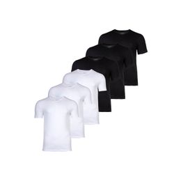 T-Shirt BOSS "T-Shirt T-ShirtVN 3P Classic 6er Pack" Gr. M, schwarz (schwarz, weiß), Herren, Obermaterial: 100% Baumwolle CO., Shirts