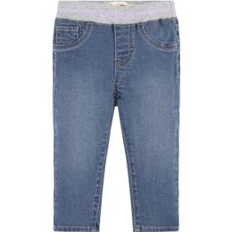 Schlupfjeans LEVI'S KIDS "PULL ON SKINNY JEANS" Gr. 12M (80), N-Gr, keira, Mädchen, Denim/Jeans, Obermaterial: 61% Baumwolle, 38% Viskose, 1% Elasthan, Jeans, for BABYS