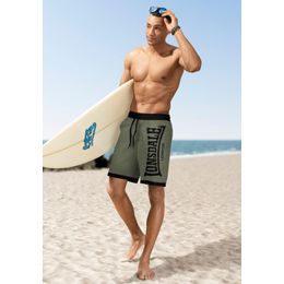 Boardshorts Lonsdale "Beach Short CLENNELL", Herren, Gr. 4XL, N-Gr, grün (khaki), Obermaterial: 100% Polyester. Futter: 100% Polyester, sportlich, bequem, Hosen