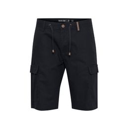 Cargoshorts INDICODE "Cargoshorts IDMosato", Herren, Gr. M, N-Gr, schwarz, Obermaterial: 55% Leinen LI. 45% Baumwolle CO., casual, regular fit kurz, Hosen