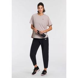 Laufhose New Balance "SPORT ESSENTIALS PERFORMANCE WOVEN PANT", Damen, Gr. L, N-Gr, schwarz, Obermaterial: 100% Polyester, sportlich, Hosen