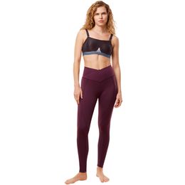 Leggings triaction by Triumph "Cardio RTW High-Rise Leggings", Herren, Gr. L, N-Gr, lila (deep burgundy), Single Jersey, Obermaterial: 90% Polyamid, 10% Elasthan. Besatz: 79% Polyamid, 21% Elasthan, unifarben, sportlich, eng 7/8-Länge, Hosen, atmungsaktiv