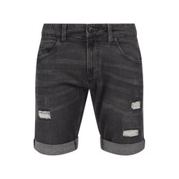 Jeansshorts INDICODE "Jeansshorts IDHallow" Gr. L, N-Gr, grau (dunkelgrau), Herren, Web, Obermaterial: 98% Baumwolle CO. 2% Elasthan EL., Jeans