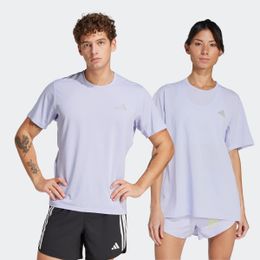 Laufshirt adidas Performance "BTN UNITEFIT T", Herren, Gr. L, lila (violet tone), Obermaterial: 91% Polyester, 9% Elasthan, sportlich, Rundhals, Shirts