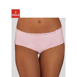 Panty Nuance Gr. 48/50, rosa (rosenholz, weiß), Damen, Stoff, Obermaterial: 80% Baumwolle, 12% Elasthan, 8% Polyamid, Unterhosen, aus weicher Baumwolle