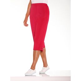 Caprihose Classic Basics, Damen, Gr. 42, Normalgrößen, rot, 100% Polyester, unifarben, knielang, Hosen